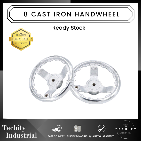 8 inch Handwheel Cast Iron Handwheel and M10 Handle (Ready Stock ...