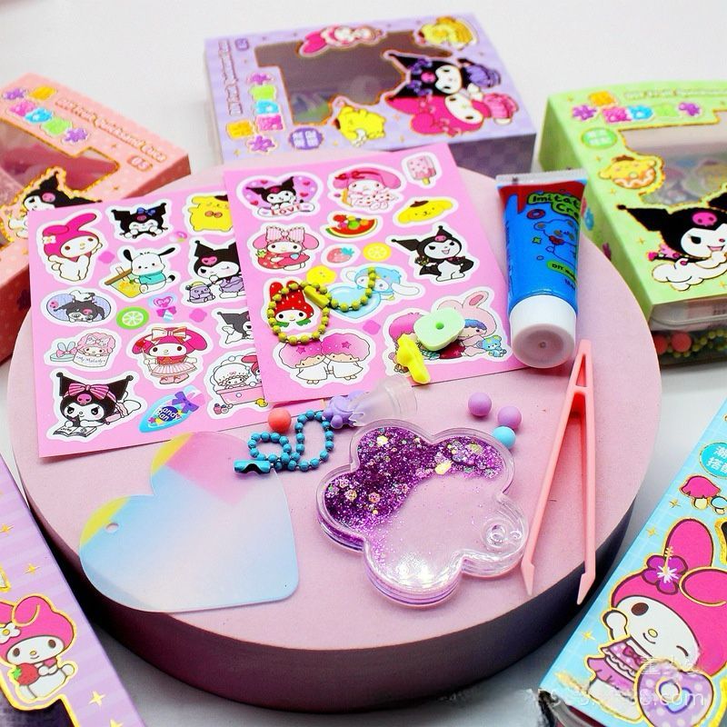 Creative DIY Fruit Quicksand Cuca Cream Glue stickers Goo card set DIY ...
