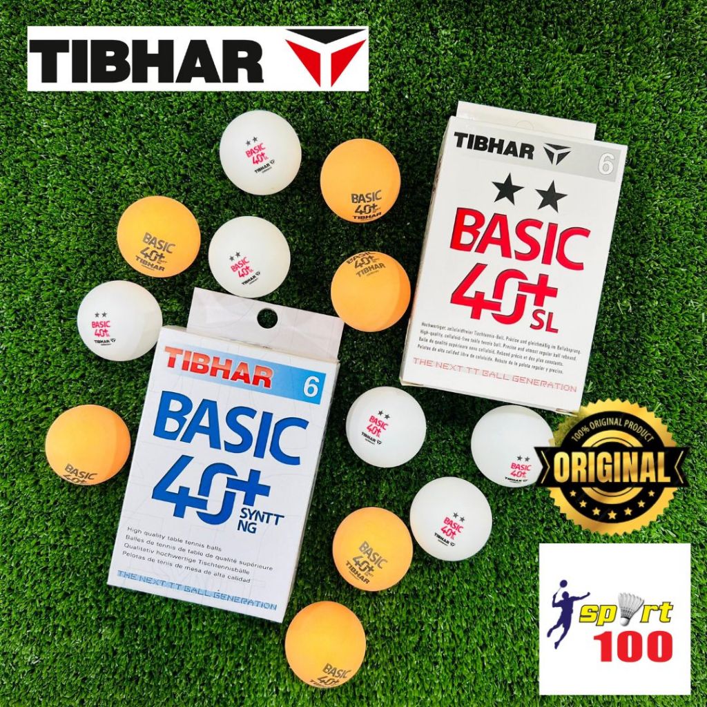 [READY STOCK] Tibhar Basic 2 Star 40+ Syntt NG / SL Table Tennis / Ping ...