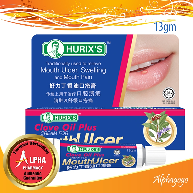 Hurix Mouth Ulcer 13gm / Hurix Mouth Ulcer Plus With Aloe Vera 5gm ...