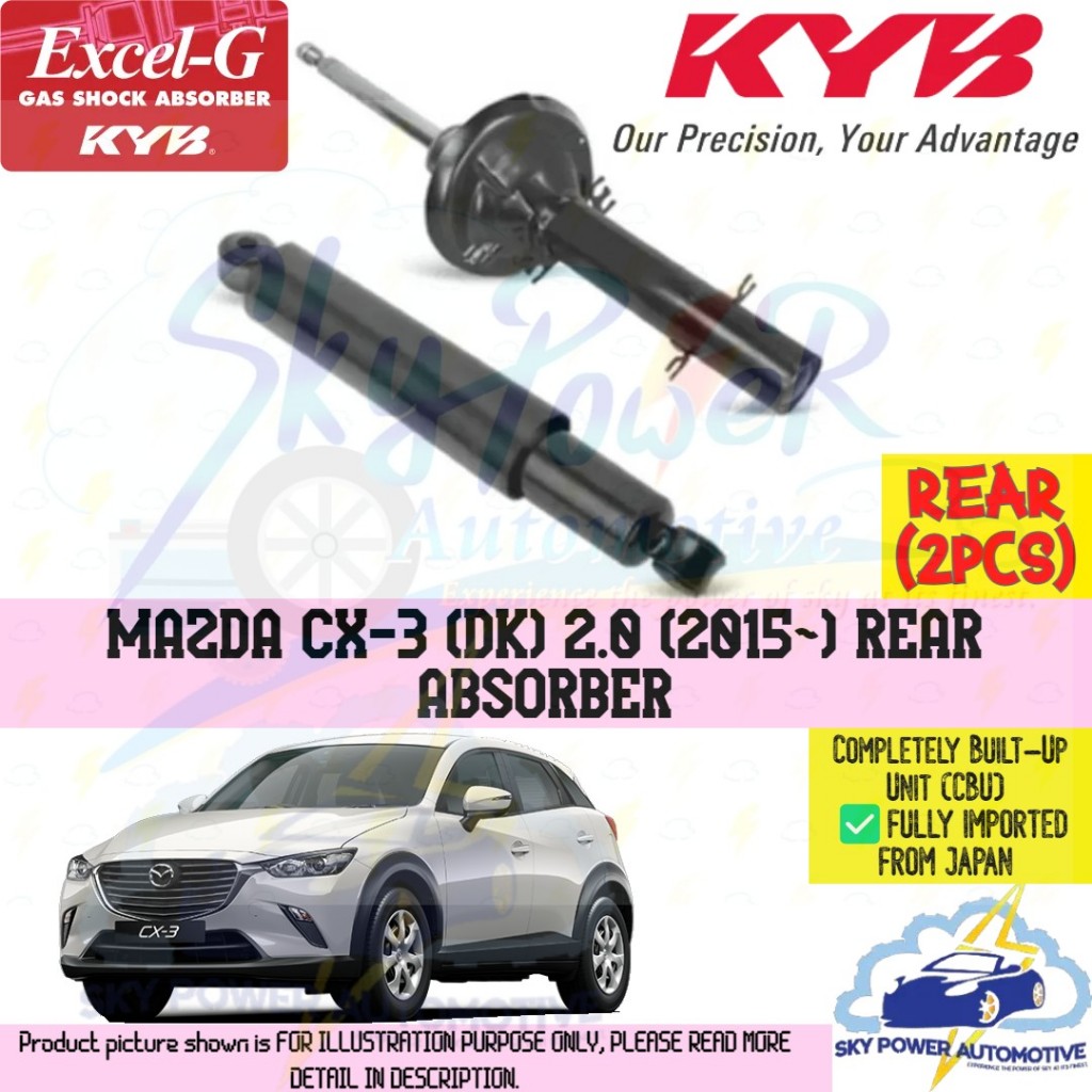 MAZDA CX-3 CX3 DK 2.0 (2015~) KAYABA KYB EXCEL G GAS SHOCK ABSORBER REAR 2PCS | Shopee Malaysia