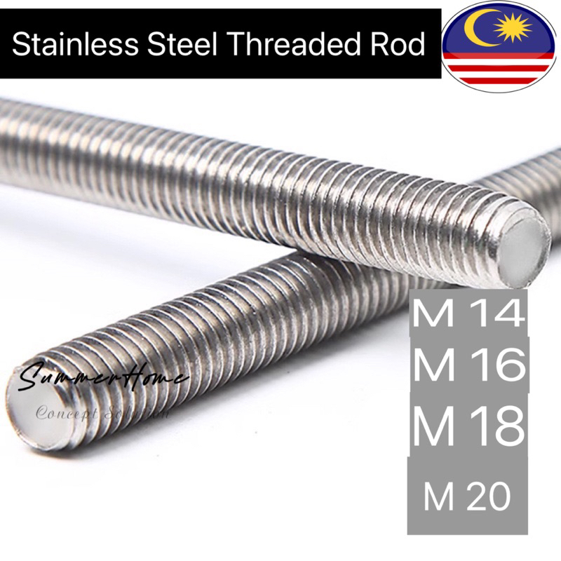 M14 M16 M18 M20 Stainless Steel 201 Stud Threaded Rod Screw Bar ...