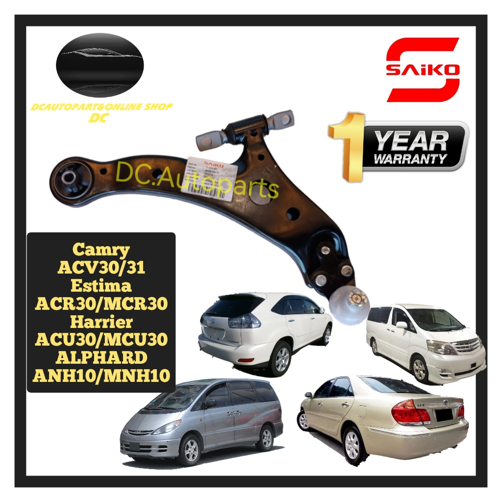 SAIKO CONTROL LOWER ARM TOYOTA CAMRY ACV30/31 ALPHARD ANH10/MNH10 ESTIMA ACR30/MCR30 HARRIER ...