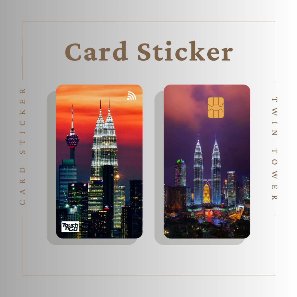TWIN TOWER CARD STICKER - TNG CARD / NFC CARD / ATM CARD / ACCESS CARD ...