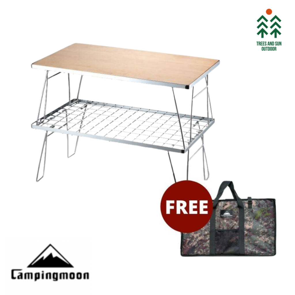 Campingmoon Foldable Camping Stainless Steel Field Rack Set T230A-2TP ...