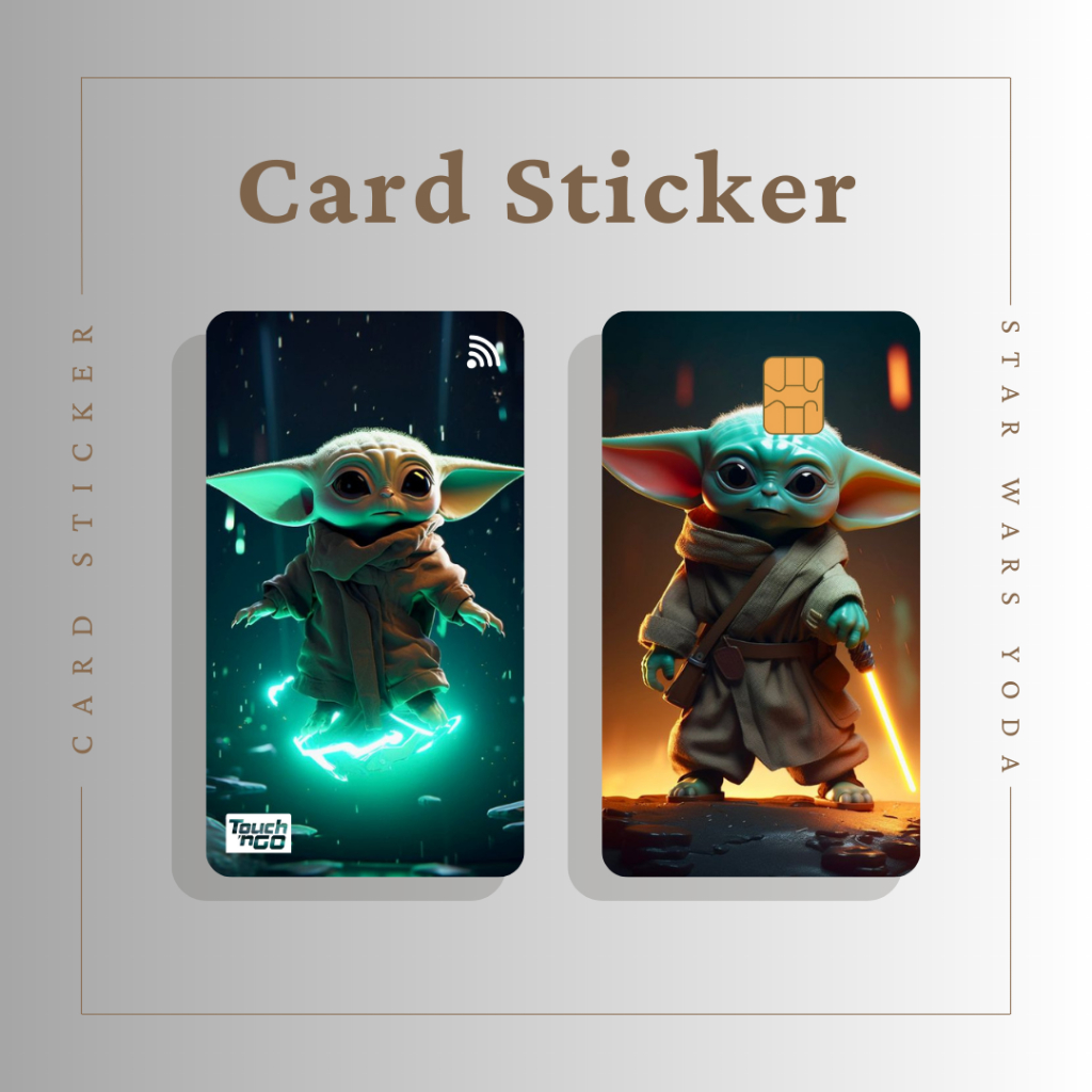 YODA CARD STICKER - TNG CARD / NFC CARD / ATM CARD / ACCESS CARD ...