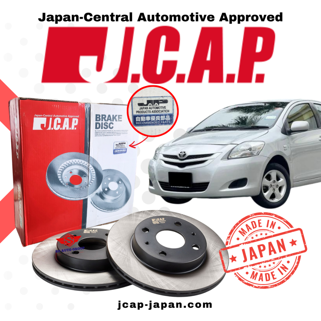 TOYOTA VIOS NCP93(J) (FRONT SET 2PCS) - JCAP BRAKE DISC ROTOR | Shopee ...