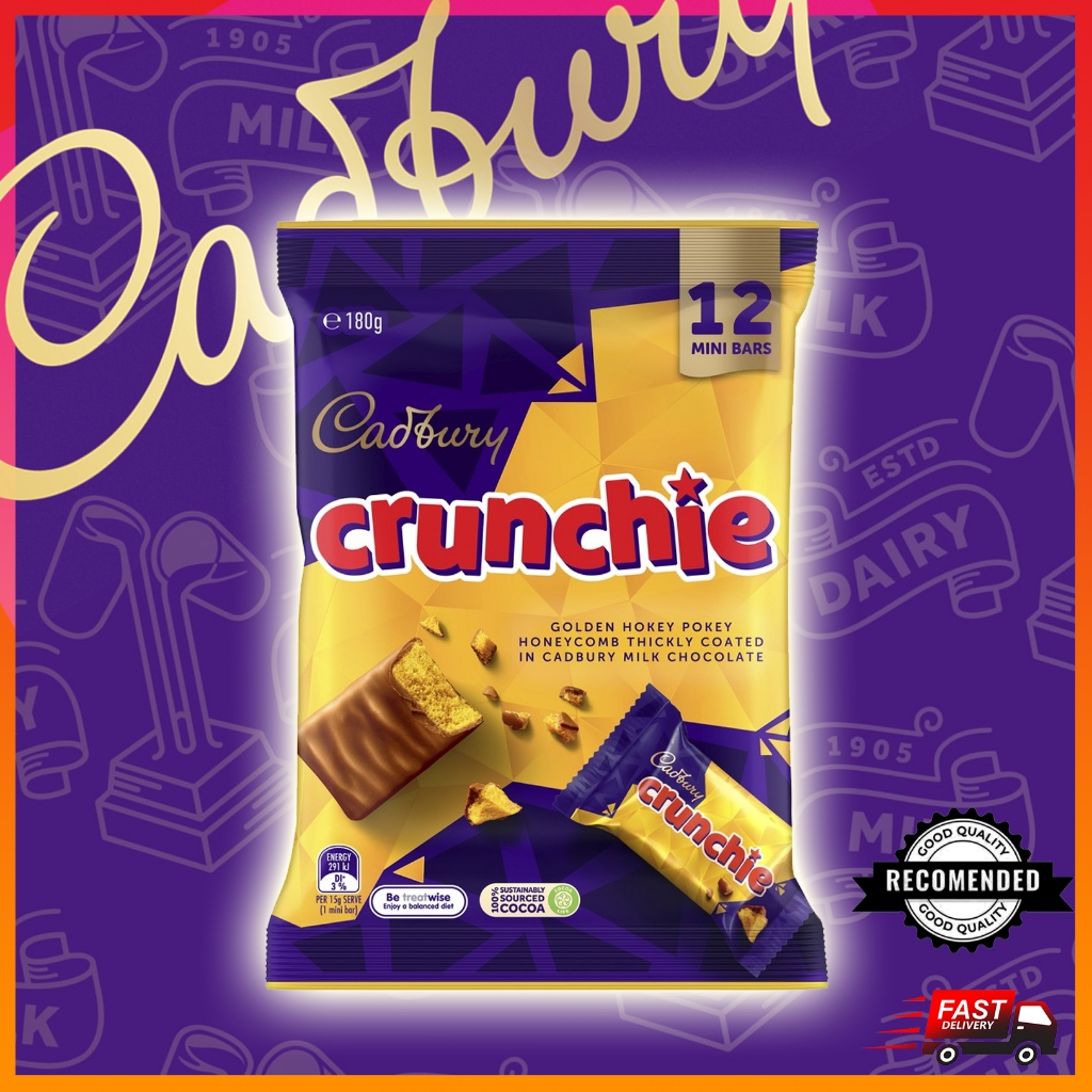 Cadbury Crunchie Chocolate Sharepack 12 Pieces 180g | Shopee Malaysia