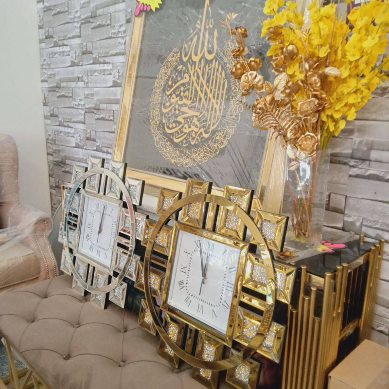 READY STOCK Wall Clock SSF Big Size 60cmx60cm Diamond Wall Clock Jam ...