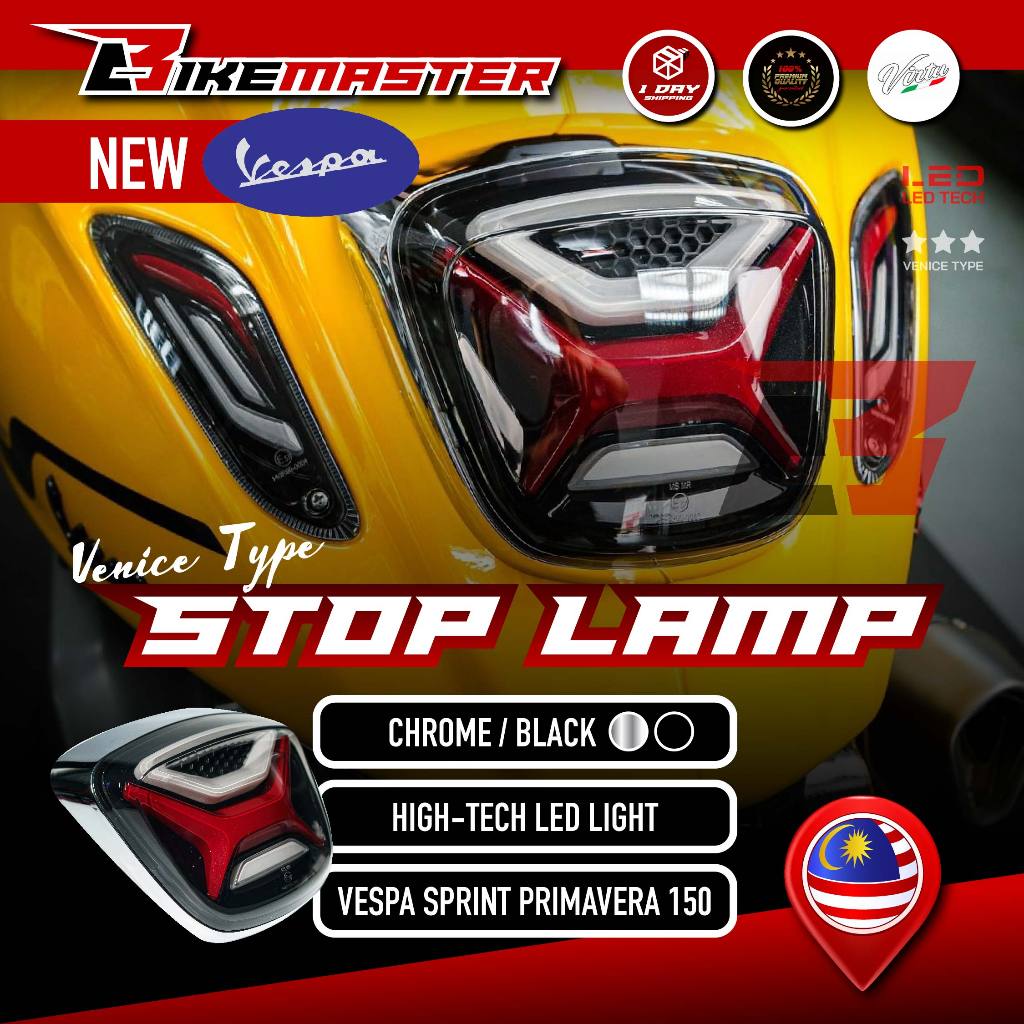 Stop lamp/ Tail lamp LED | NEW VERSION (VENICE TYPE) Virtu for VESPA ...