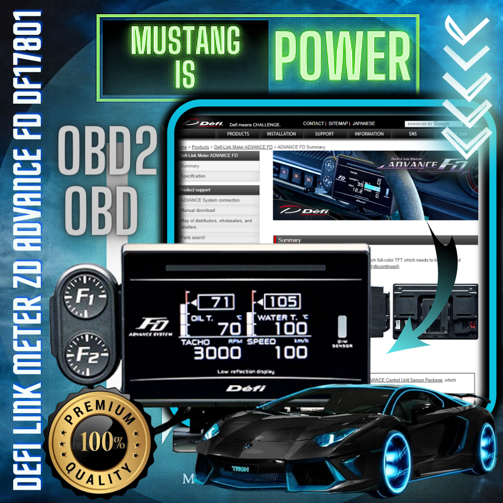 DEFI LINK METER ZD ADVANCE FD DF17801 OBD2 OBD HIGH QUANLITY | Shopee ...
