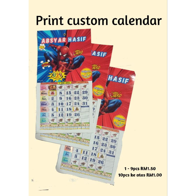 Calendar Custom / Kalendar custom | Shopee Malaysia