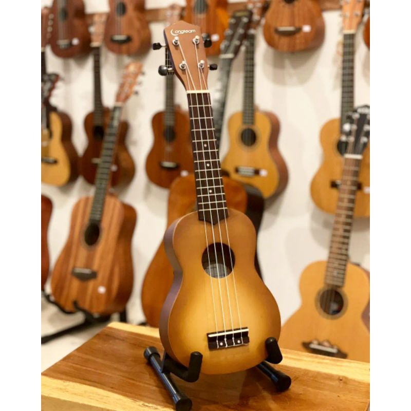 Longteam Soprano Size Ukulele Brown Color Basswood Body Free Bag Pick ...