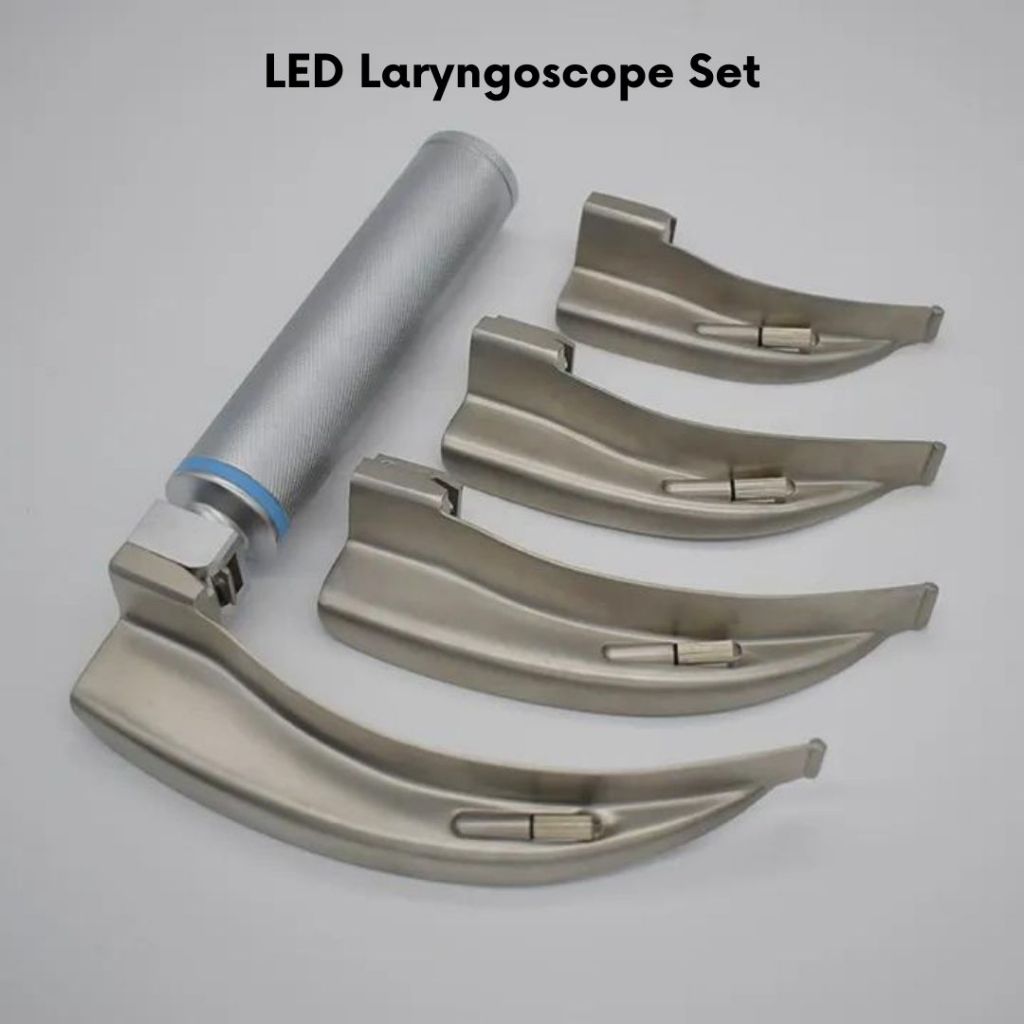 Conventional LED Macintosh Laryngoscope Set with 4 Blades, Intubation ...
