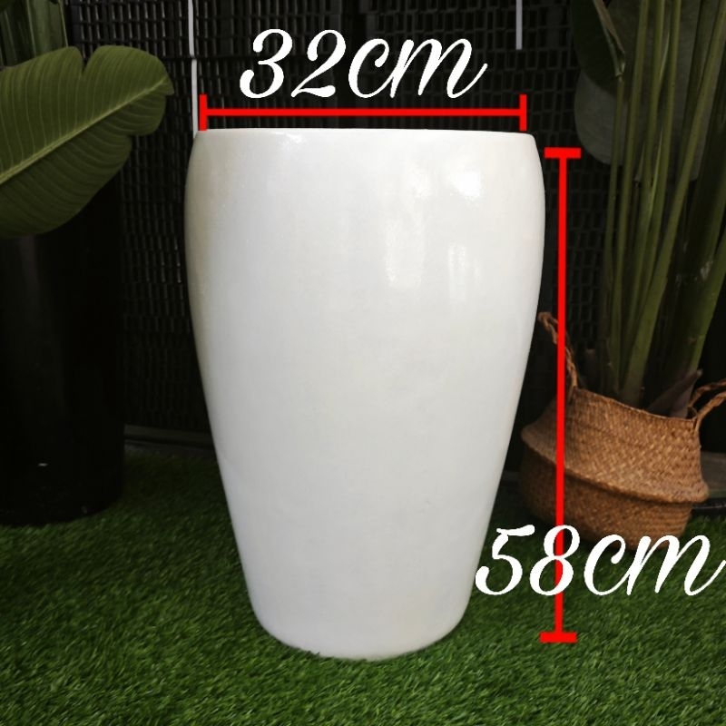 Pasu Tempayan Fiber indoor & outdoor garden Boleh buat tadahan air ...