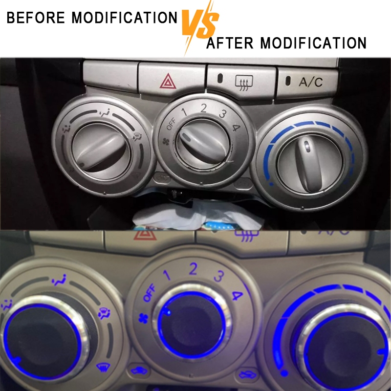 Perodua Myvi Aircond Knob 1st Gen 2005-2010 Aluminium Alloy Black 3pcs ...