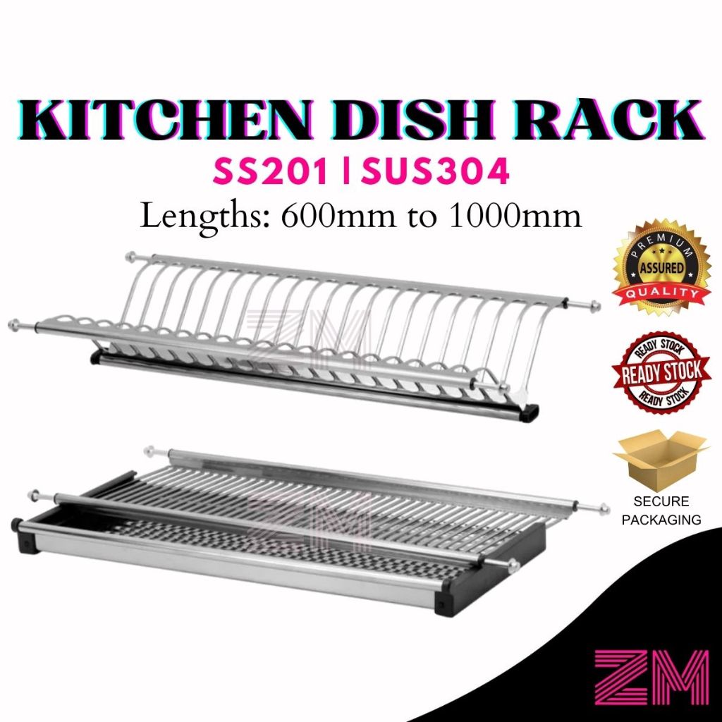 Luxury Stainless Steel SS201 SUS304 Kitchen Cabinet Dish Rack Dapur ...