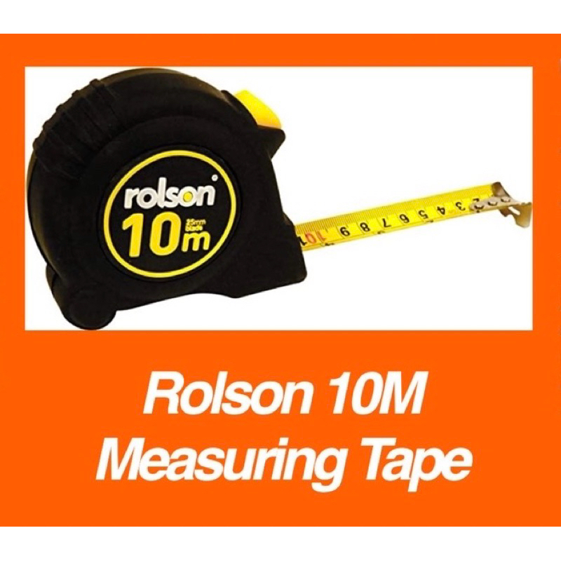 ROLSON 10m Tape Measure with 25mm Blade ( 50569) | Shopee Malaysia