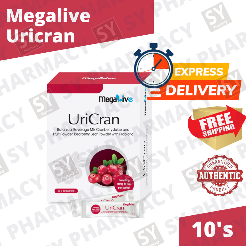 Megalive UriCran Cranberry with Probiotic 10's (Exp: 09/2026) | Shopee ...