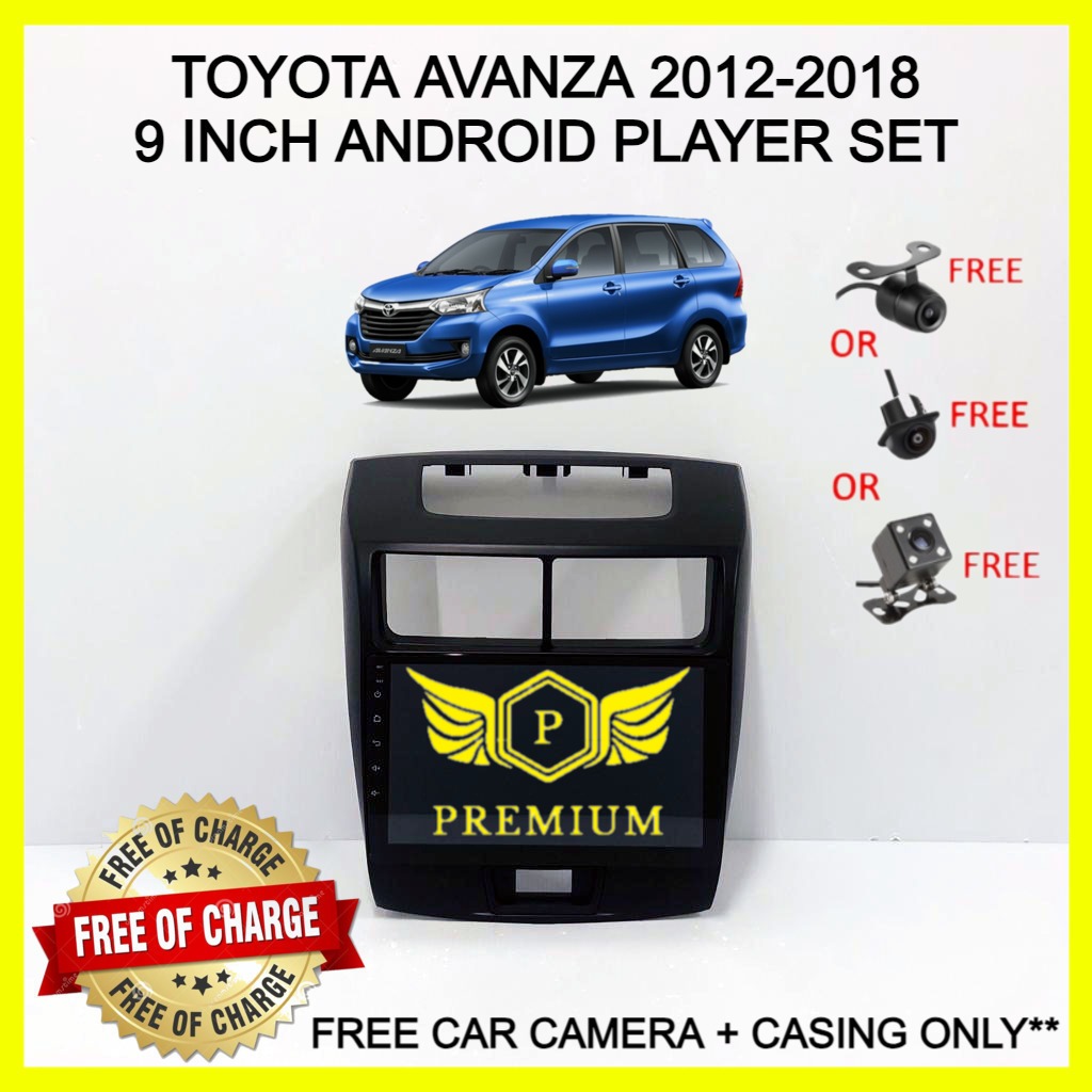 TOYOTA AVANZA 2012-2018 9INCH ANDROID PLAYER SET (FREE CAR CAMERA ...