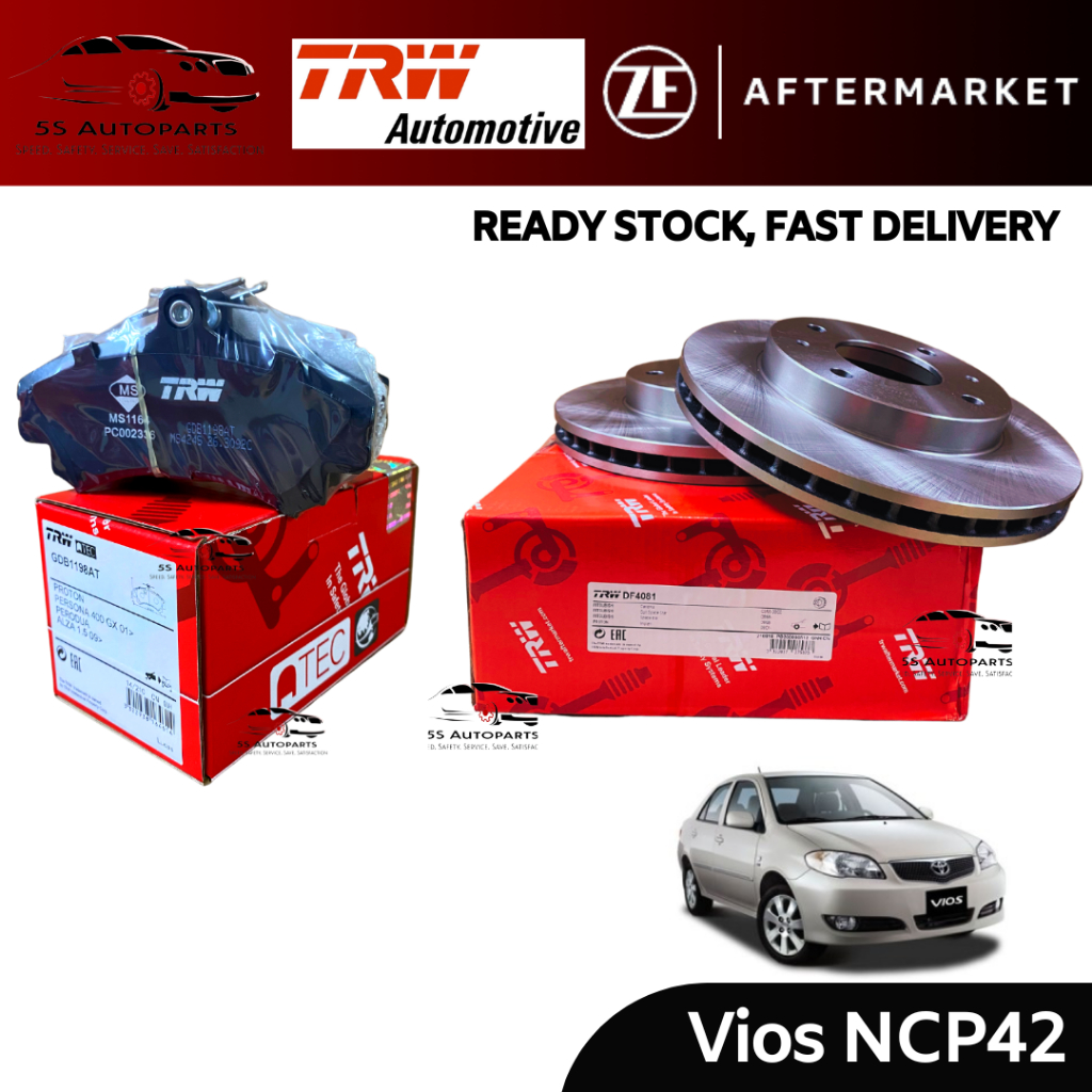 TRW Toyota Vios NCP42 (2002-2007) Front (Depan) Disc Rotor (2 PCS ...