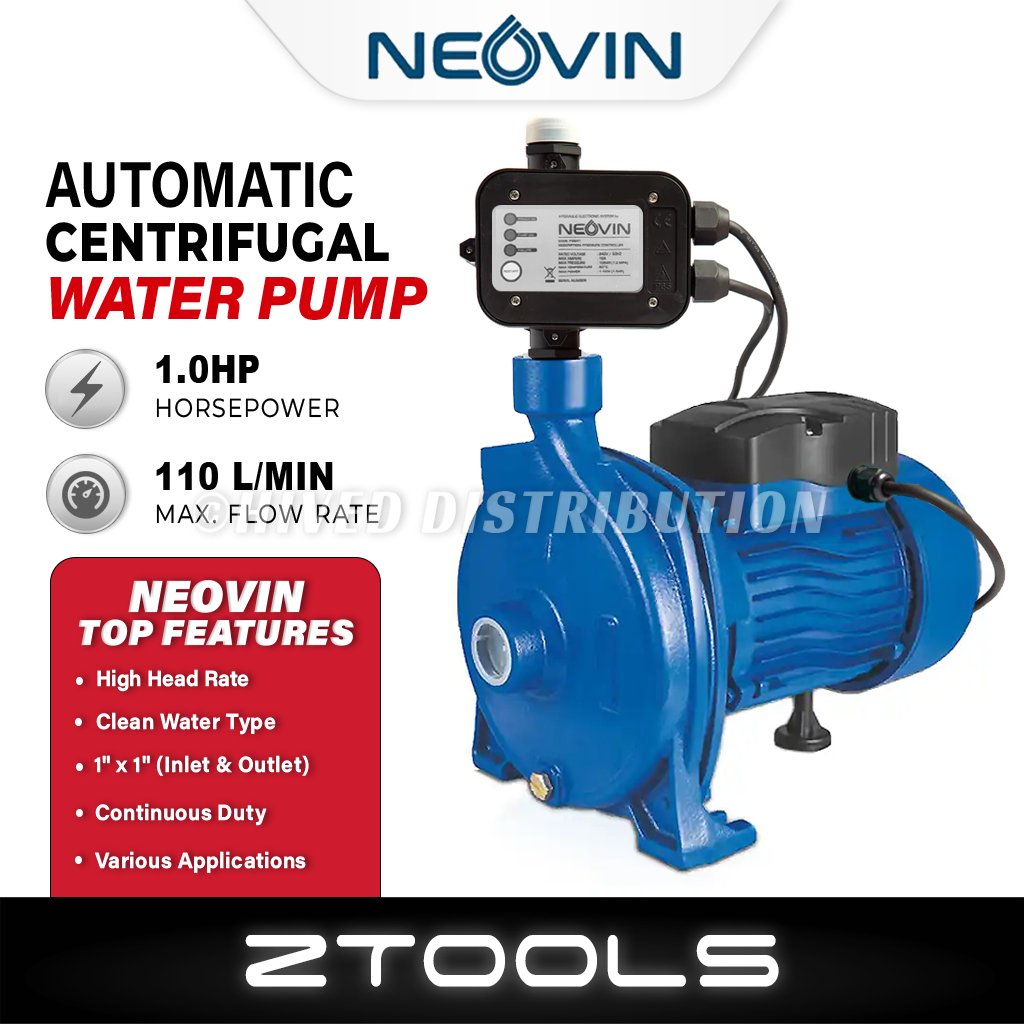 NEOVIN Automatic Centrifugal Water Pump | 1HP | Pam Air Kebun | Pam Air ...