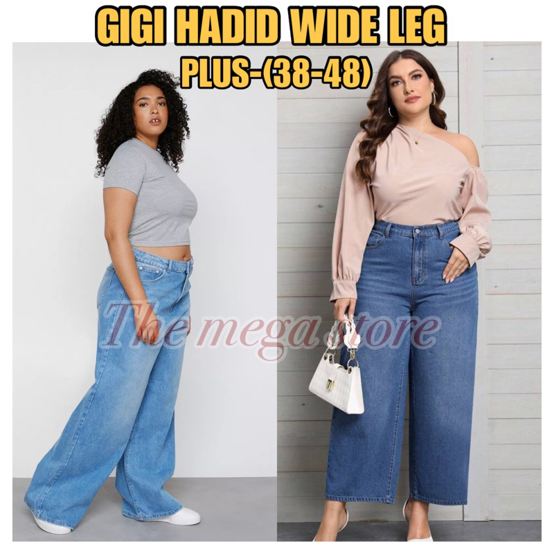 GIGI HADID WIDE LEG PLUS SIZE (38-48) | Shopee Malaysia