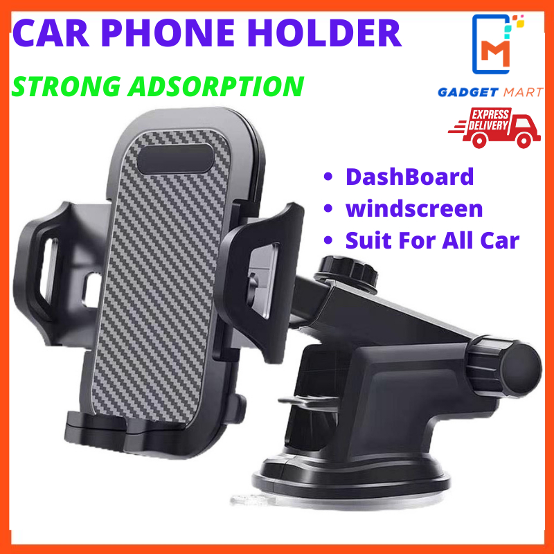 Universal 360° Long Neck Car Mount Phone Holder Mobile Stand with Silicon Sucker Strong ABS ...
