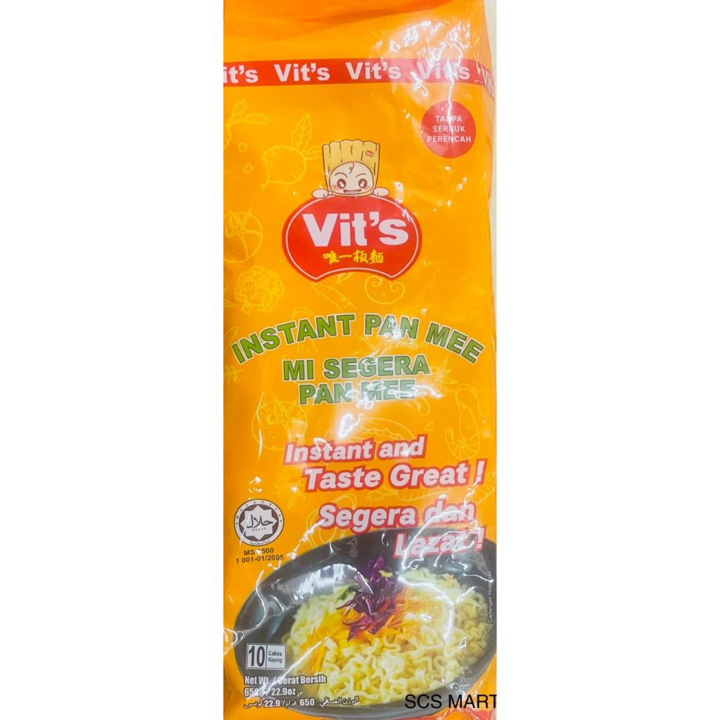 Vit's Instant Pan Mee 10 Keping 650g Mi Segera Pan Mee 板面 | Shopee Malaysia