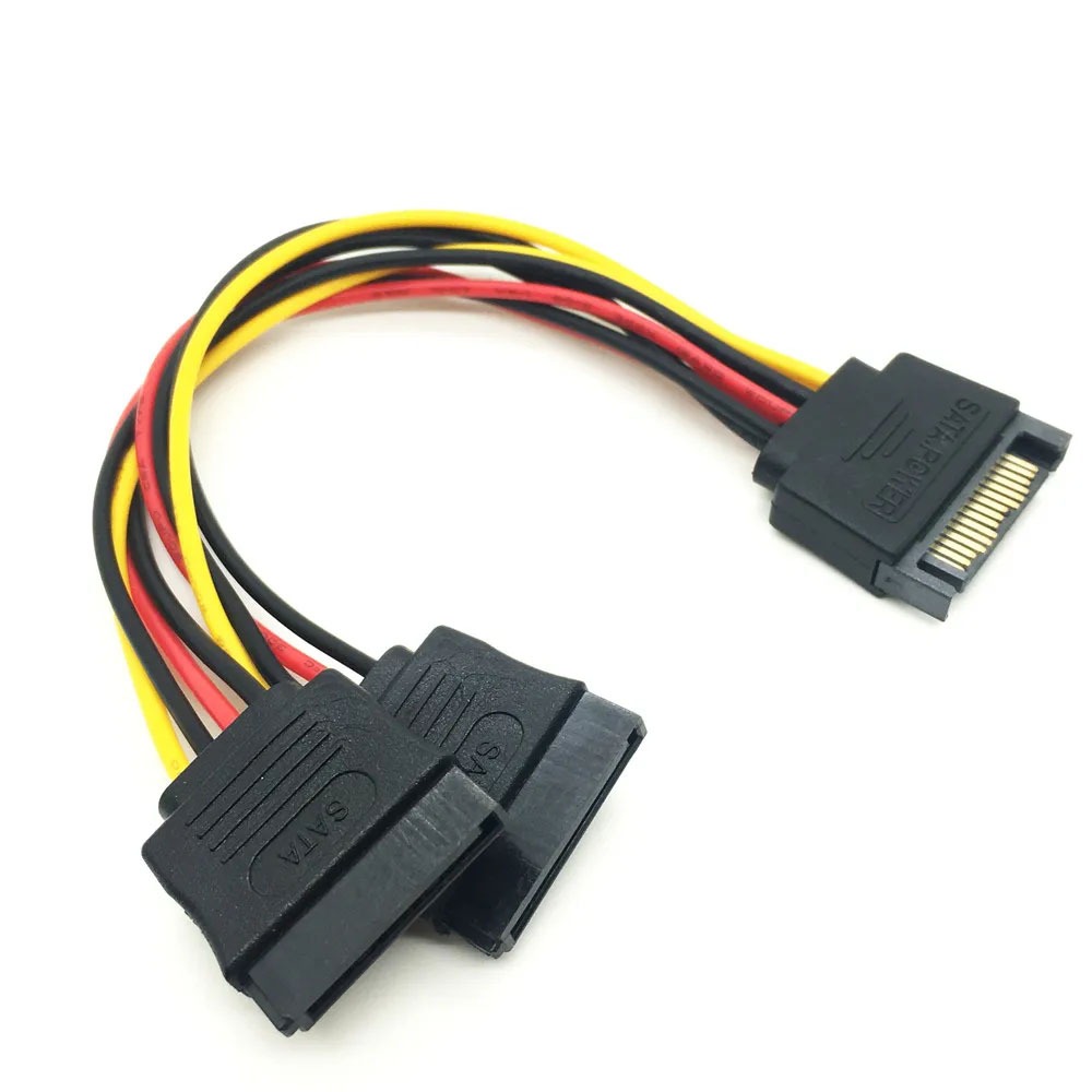 SATA 15pin Male Female Hard Disk Molex Power Cable Serial ATA Y ...