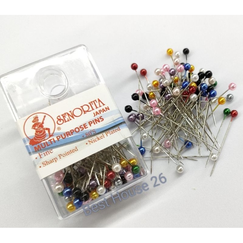 Jarum Peniti Senorita / Pearl Head Multi Purpose Pins / Pin Tudung ...