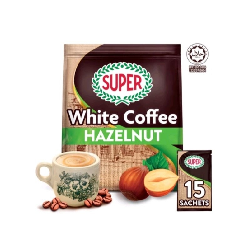 Super 3 in 1 Instant White Coffee Hazelnut (33g x 15's) | Shopee Malaysia