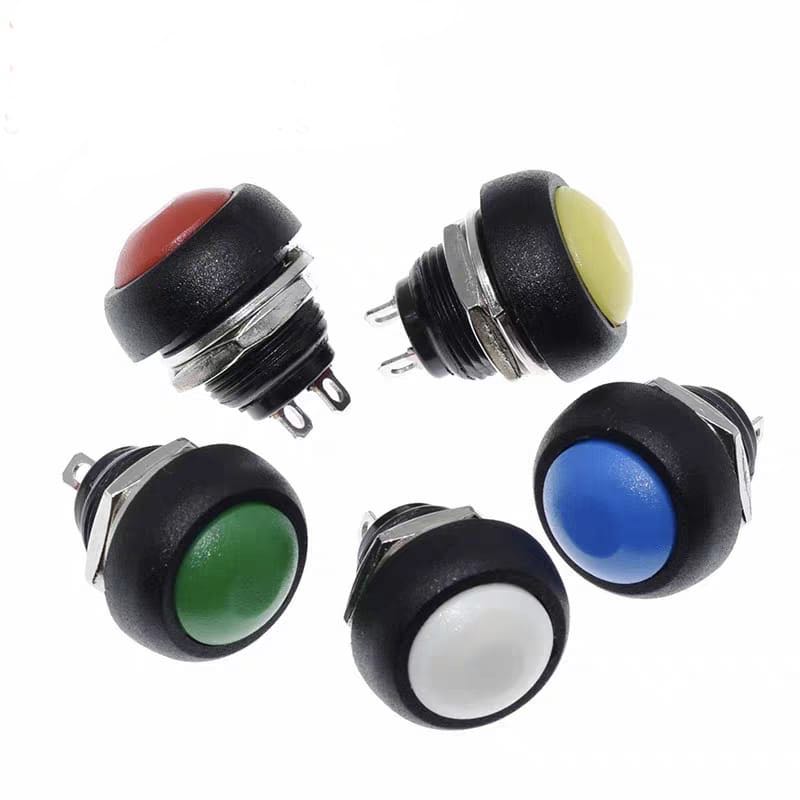 Non-Locking Push Button Switch (Waterproof : 2 Pins , 12 mm) | Shopee ...
