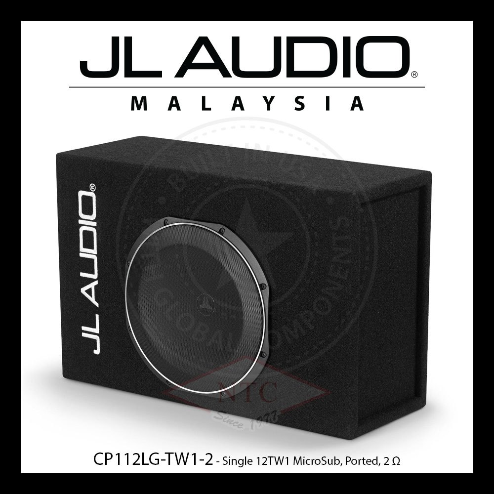 JL Audio MicroSub slot-ported enclosure Subwoofer 2 Ohm - CP112LG-TW1-2 ...