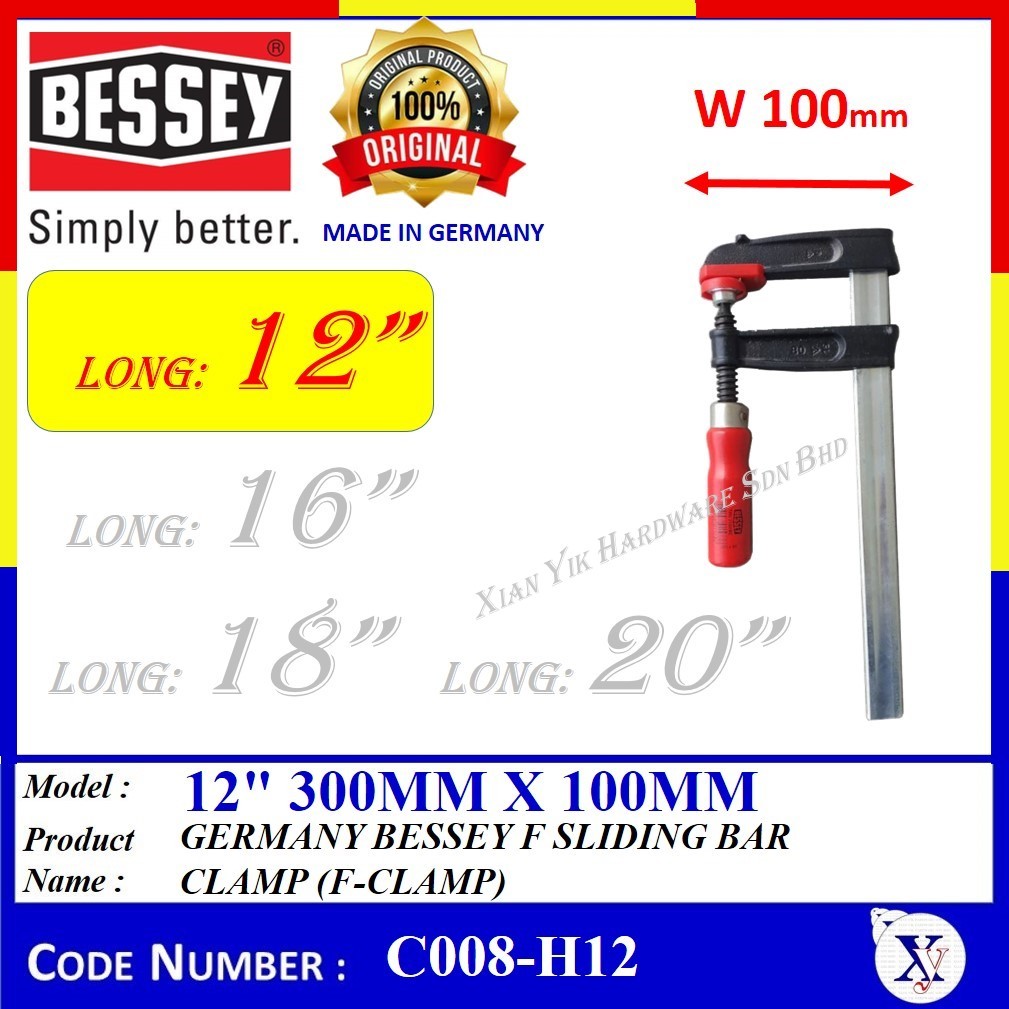C008-H 6" - 50" GERMANY BESSEY F SLIDING BAR CLAMP ( BESSEY F-CLAMP ...