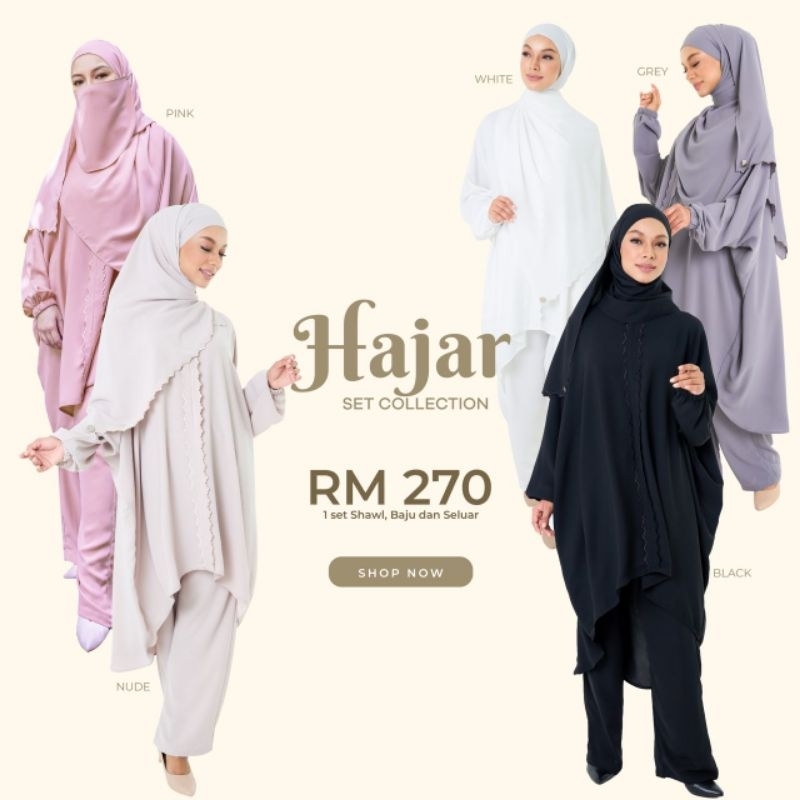 READY STOK HAJAR COLLECTION |KHOWLA NUNAH| NOOR KAFTAN NUNHA |JUBAH IRONLESS|HALIMA| ZULAIKHA ...
