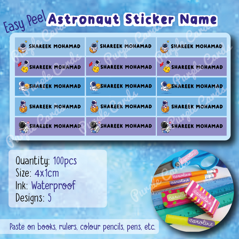 Sticker Name Label Print / Sticker Nama | Shopee Malaysia