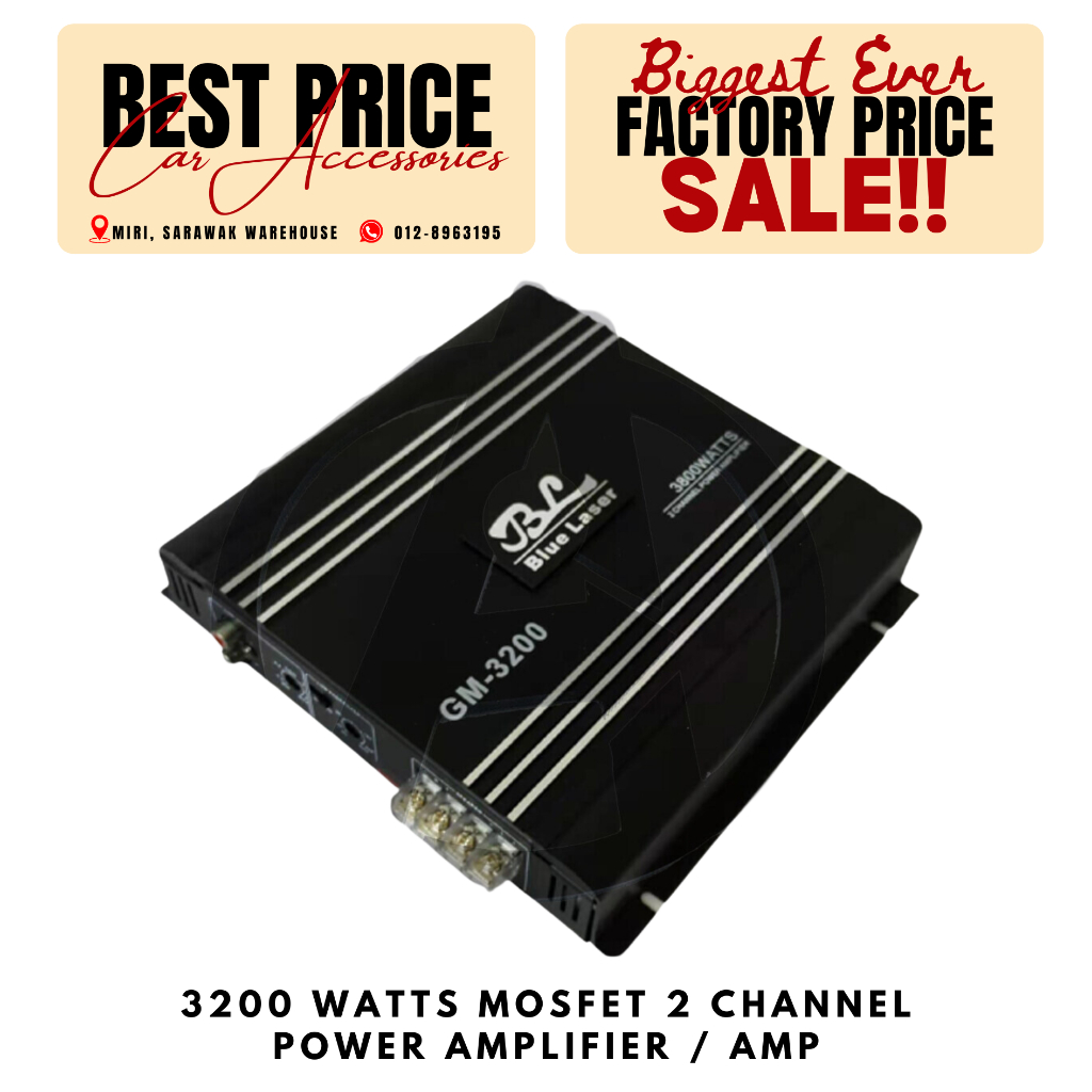 3200 WATTS Mosfet 2 Channel Power Amplifier / Amp | Shopee Malaysia