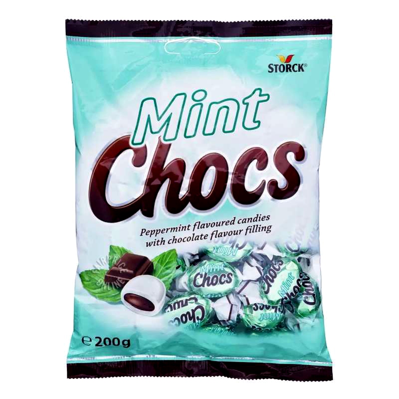 Storck Mint Chocs Peppermint Candy with Chocolate Cream Filling ...