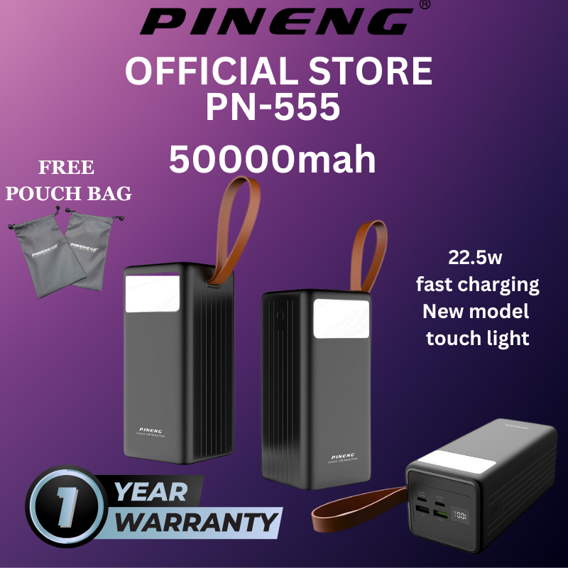 PINENG PN555 Powerbank 50000mah Power Bank Fast Charging LED Light PD ...