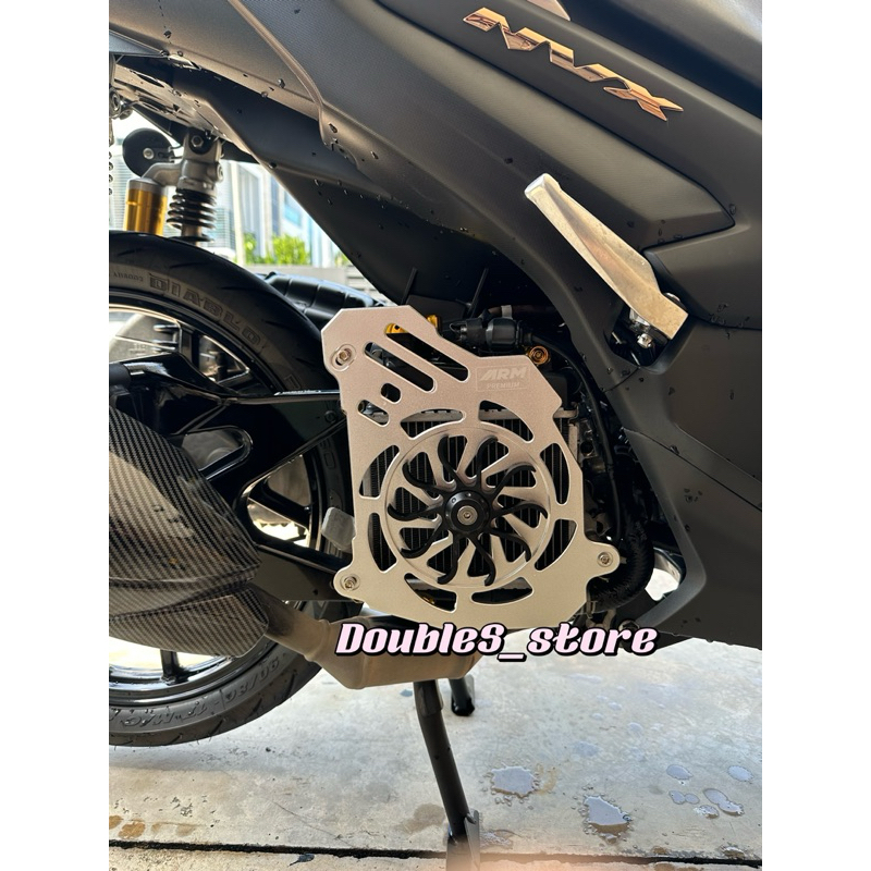 ARM YAMAHA NMAX NVX V1 V2 RADIATOR KIPAS ALLOY CNC COOLANT COVER VIRAL ...