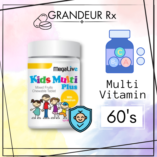 Megalive Kids Multi Plus with Multivitamin Minerals Suitable for ...
