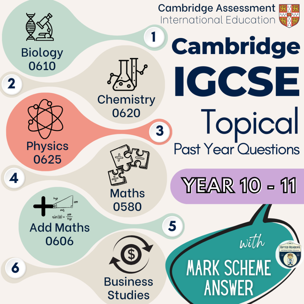 3 Cambridge IGCSE Topical Past Year Paper Biology Business Studies ...