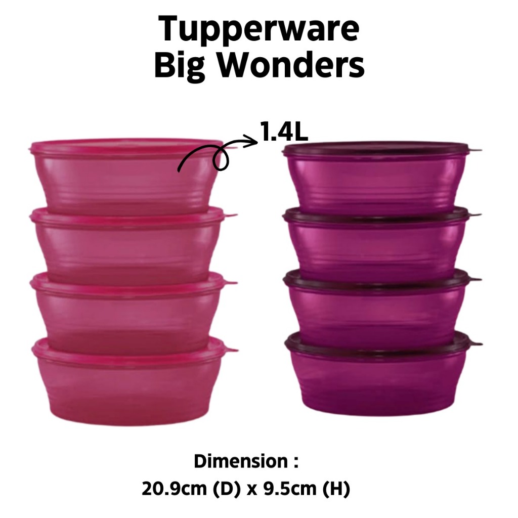 Tupperware Big Wonders 1.4 Liter (1 pc) | Shopee Malaysia