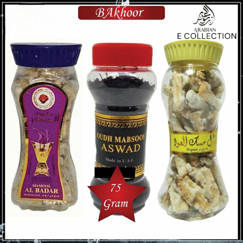 BAKHOOR ~ MAMOOL AL BADAR,OUD MABSOOS ASWAD,HASAK AL OUD (75GM ...