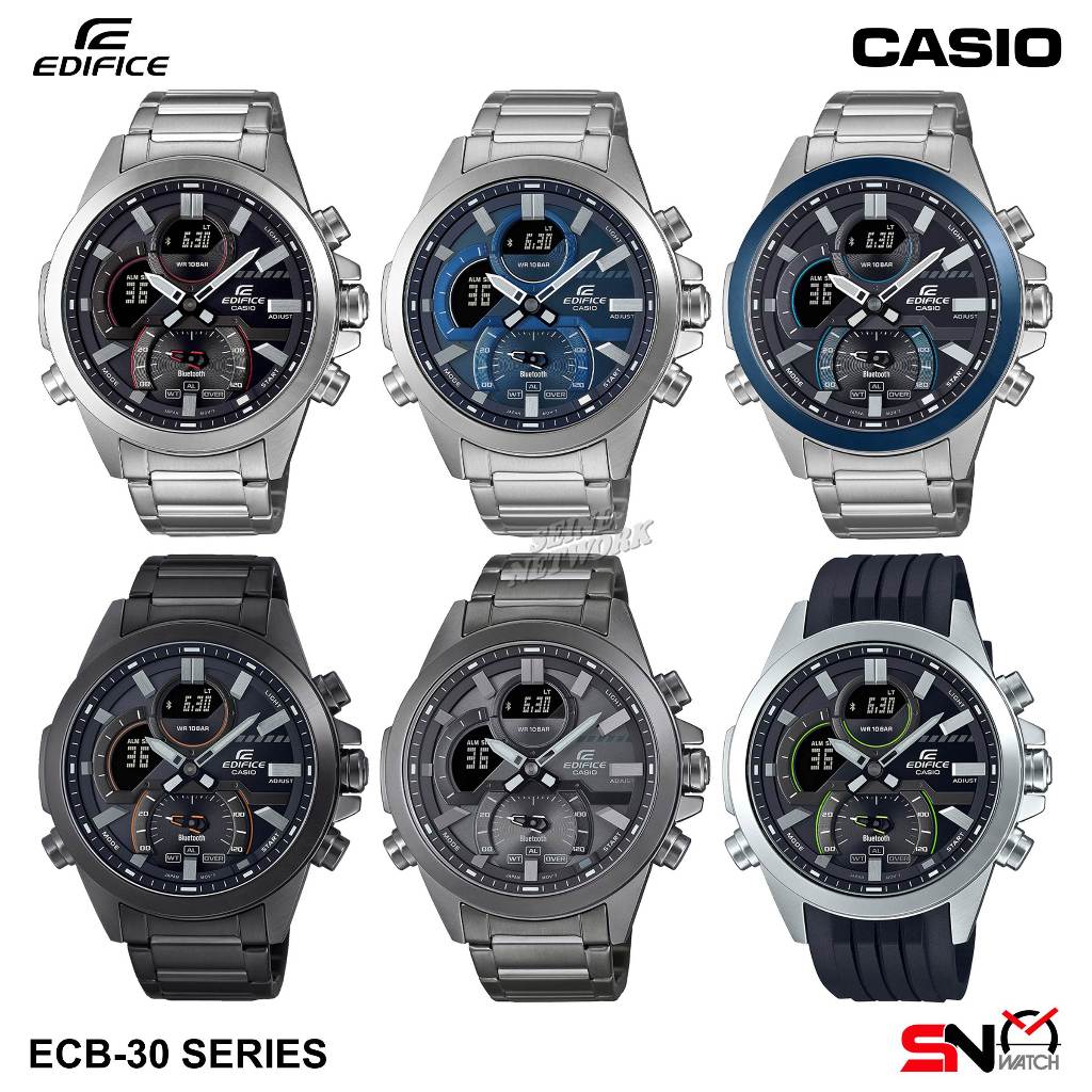 Casio Edifice ECB-30D ECB-30DB ECB-30DC ECB-30P Bluetooth Mobile link Quartz Analog Digital Men ...