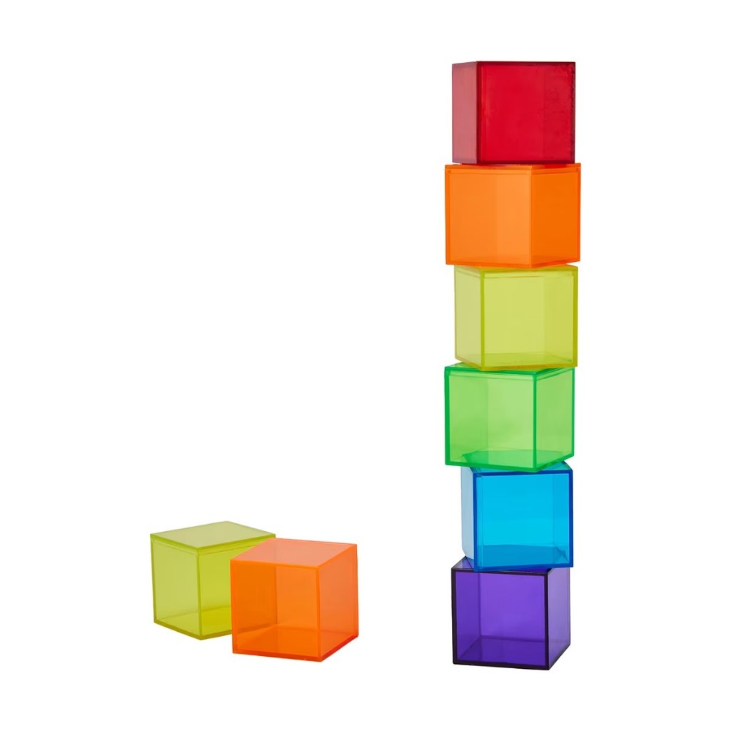 [Australia] Translucent Rainbow Cubes fine motor mathematics scientific ...