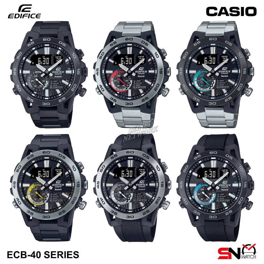Casio Edifice Men Watch ECB-40 Series ECB-40D ECB-40DB ECB-40DC ECB-40P Smartphone Link 100m ...
