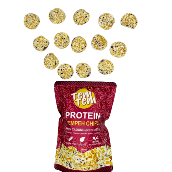Tempeh Chips With Red Rice (Beras Tadong) - Tem Tem (Thinnest Tempeh ...