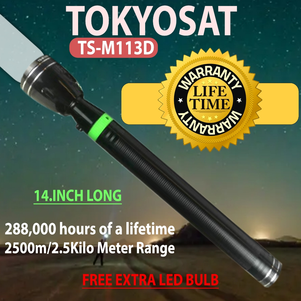 Lampu Suluh Terang TOKYOSAT LED flashlight Water Proof torch light ...